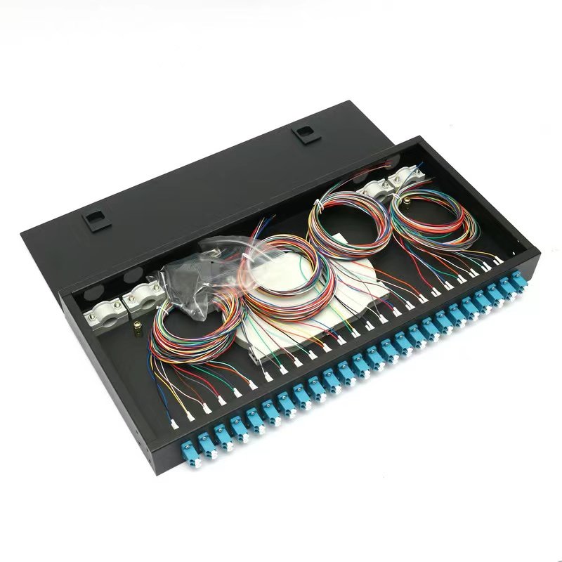 1U LC Single Mode Rack Mount Fiber Optic Patch Panel